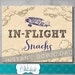 In Flight Snacks Sign 5x7 inches Vintage Airplane Birthday | Etsy