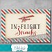 In Flight Snacks Sign 4x6 inches Vintage Airplane Baby | Etsy