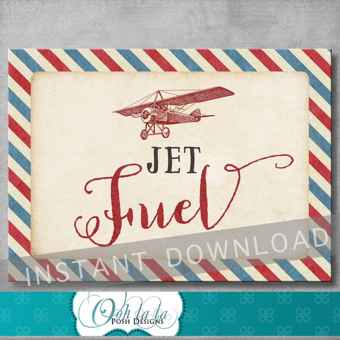 Jet Fuel Sign 5x7 Inches Vintage Airplane Party Baby - Etsy