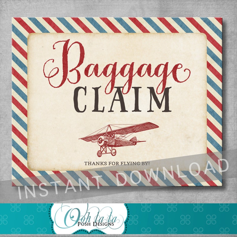 Baggage Claim Sign - Etsy