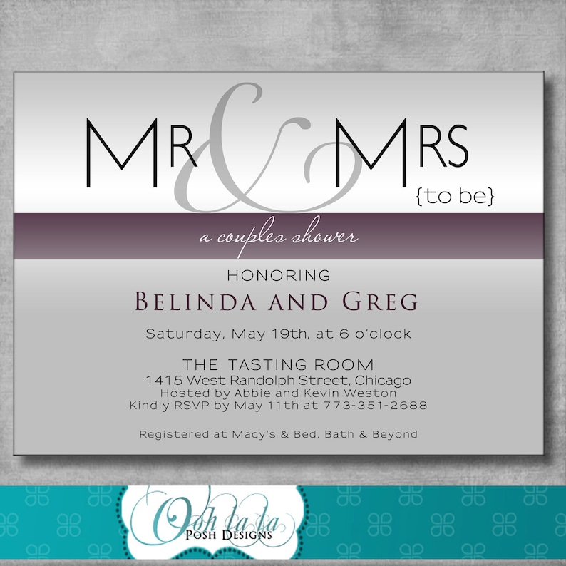 Printable Couples Shower Invitation Customized DIY | Etsy