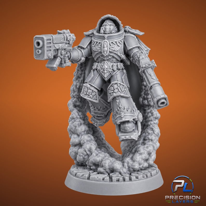 Dragon Armor Jetpack Warrior by Dakkadakka | Unpainted Resin Miniature ...