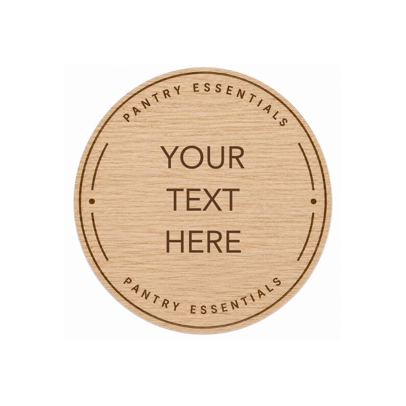Wooden Style Round Pantry Labels | Herb Spice Jar Organization (instant ...