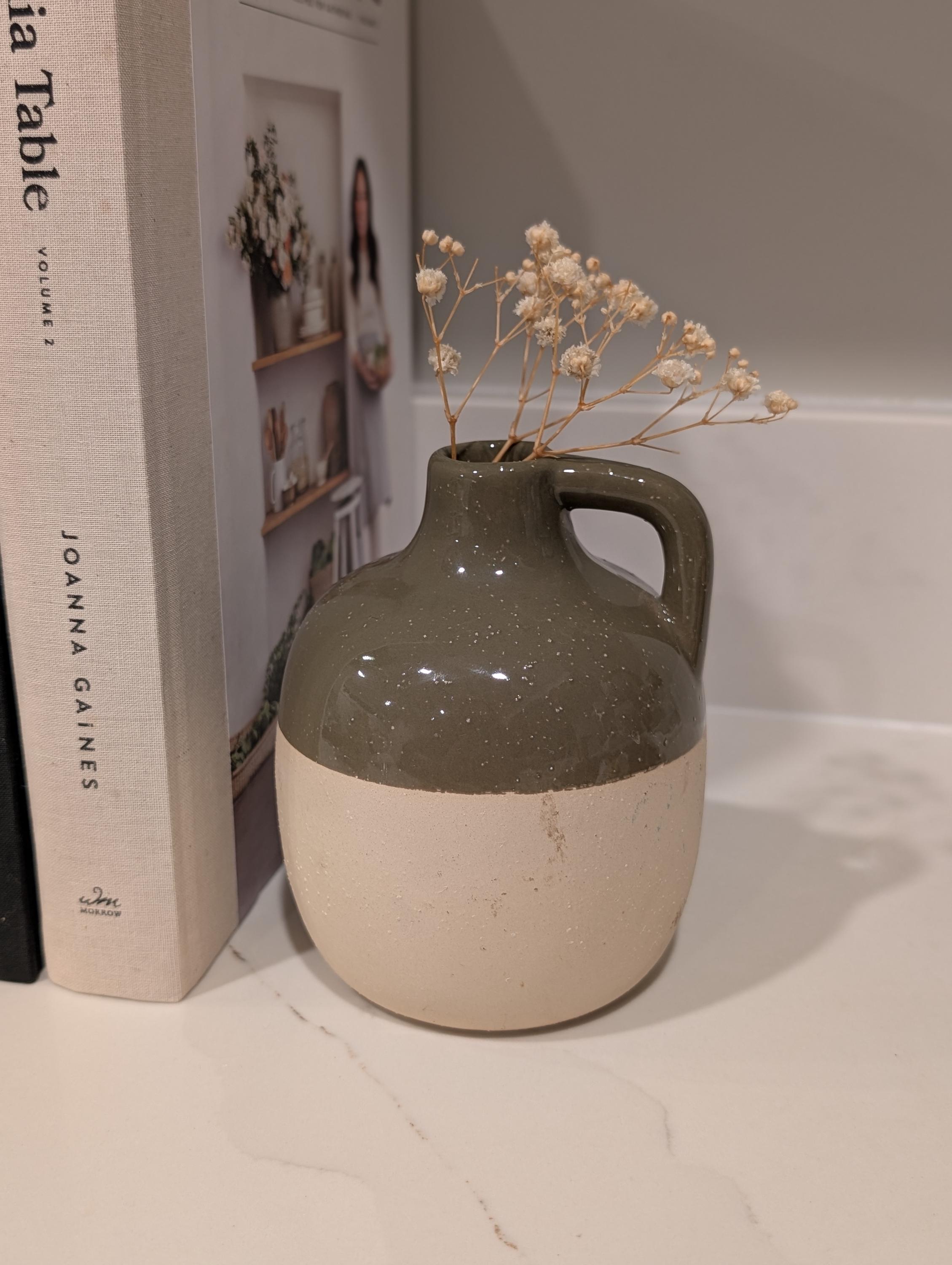 Vintage Stoneware Jug Vase | Rustic Pottery Bud Vase | Small Ceramic ...