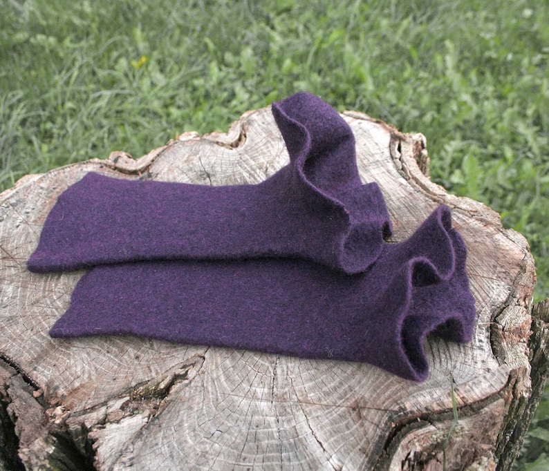 Wrist Warmers Felted Arm Warmers Holiday Fashion Felt - Etsy