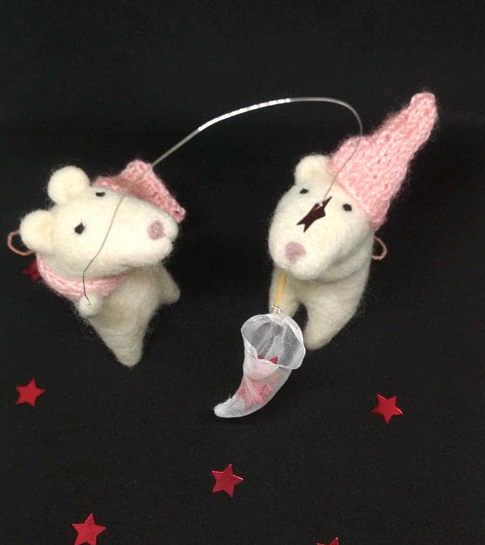 Felted Mouses, Felted Rat, White Rat 2020 Felted, Chinese Lunar New ...