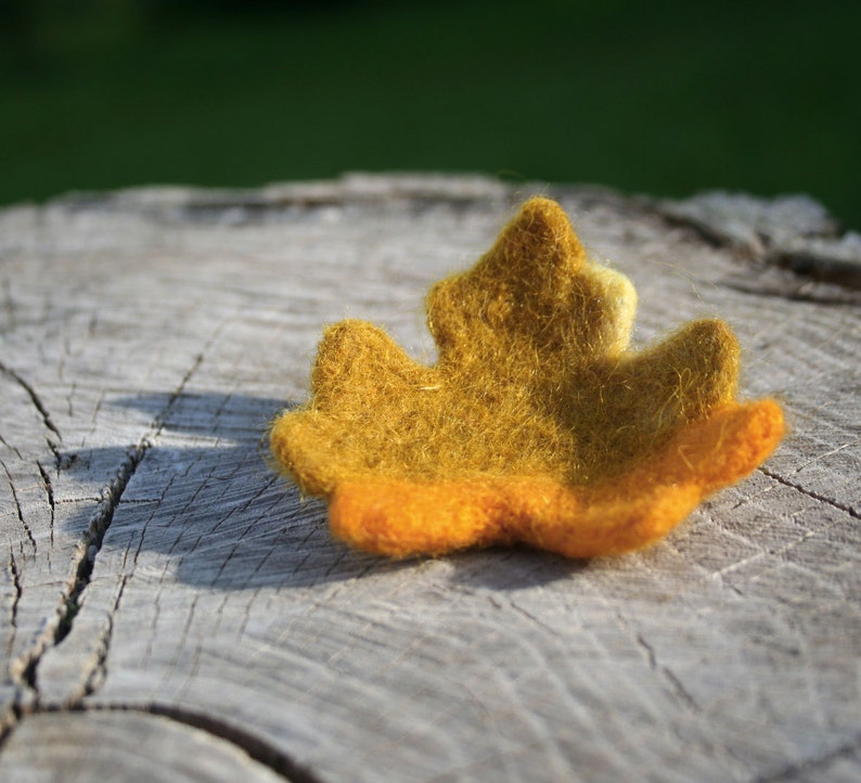 Felt Brooch Felted Maple Leaf Autumn Jewelry Leaf in Autumn Colors - Etsy