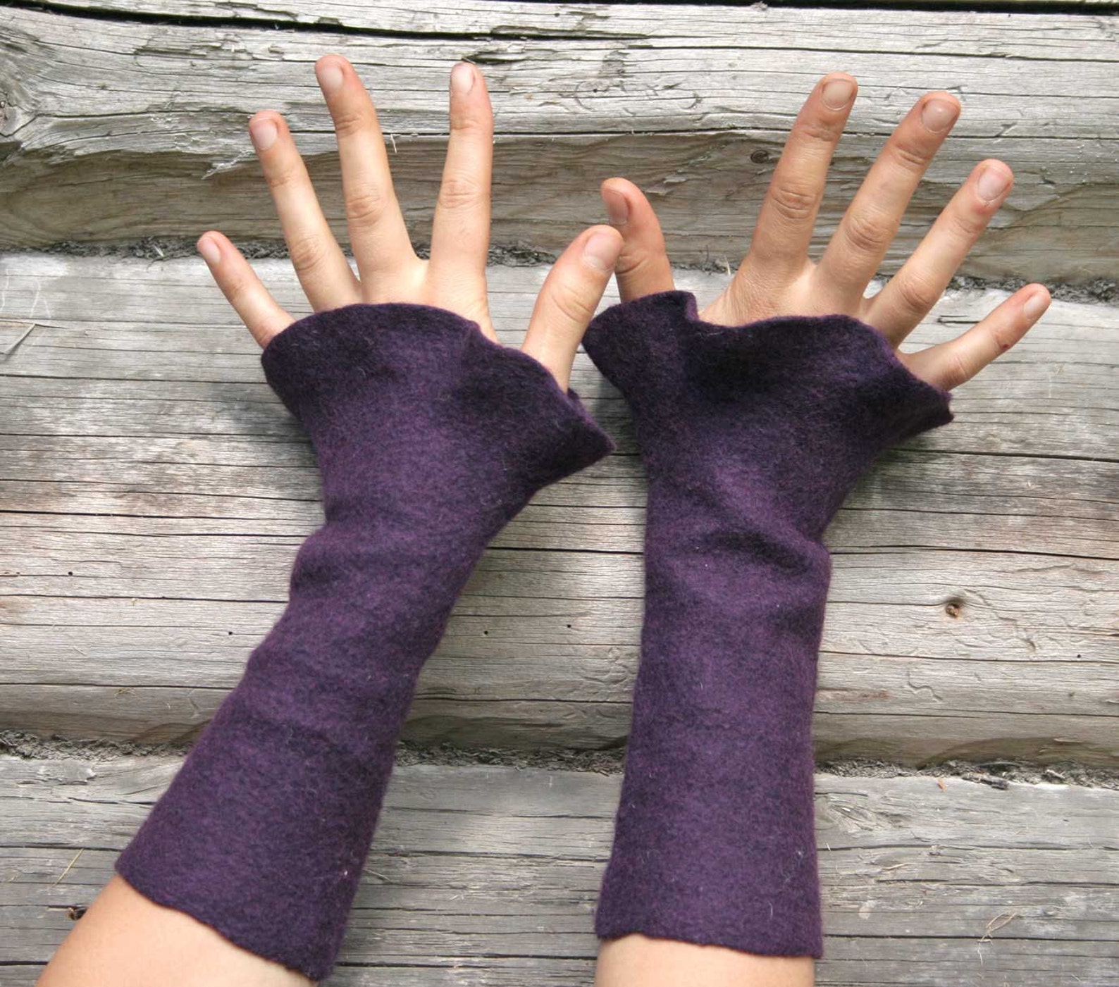 Wrist Warmers Felted Arm Warmers Holiday Fashion Felt - Etsy
