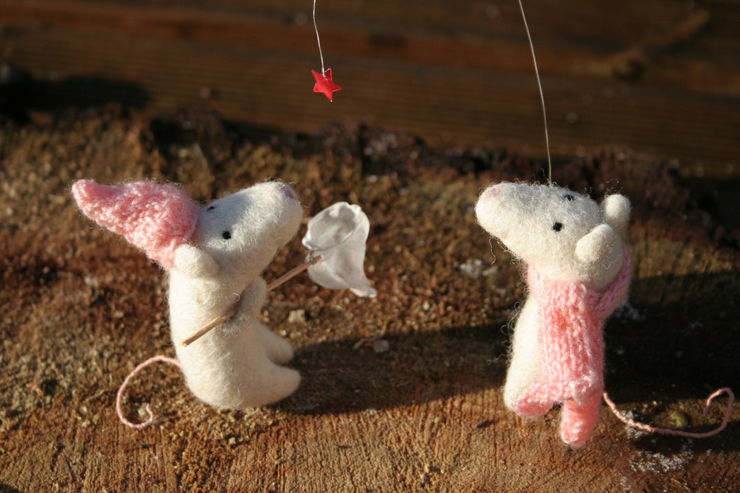 Felted Mouses, Felted Rat, White Rat 2020 Felted, Chinese Lunar New ...