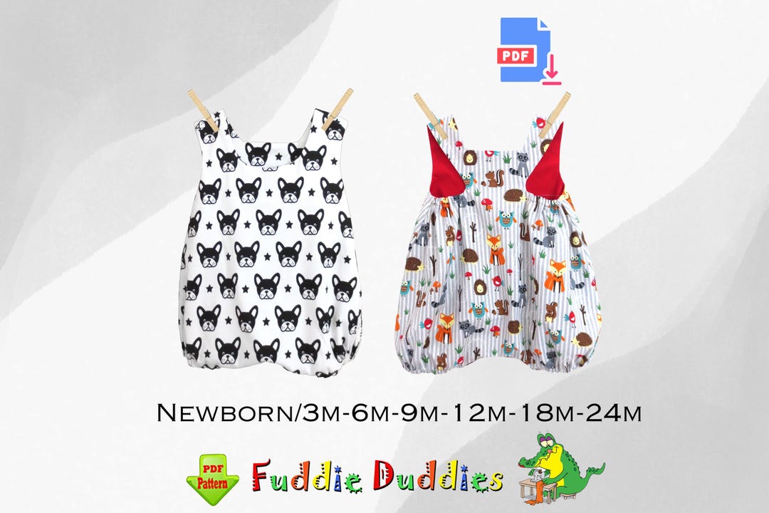 EASY! Bubble Romper Sewing Pattern for Baby Boys, Baby Sewing Pattern ...