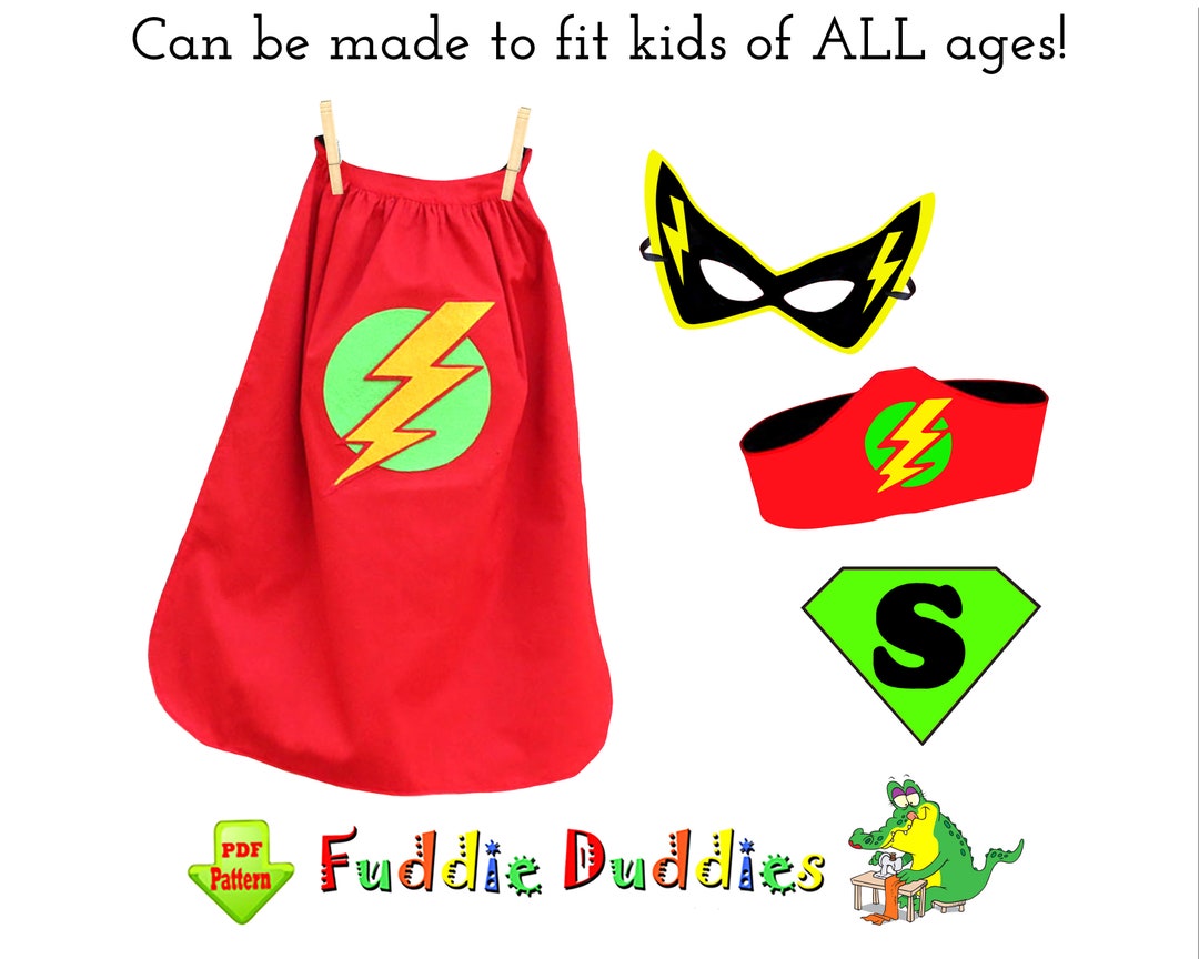Superhero Cape Sewing Pattern, Childrens Costume Pattern. PDF Digital ...