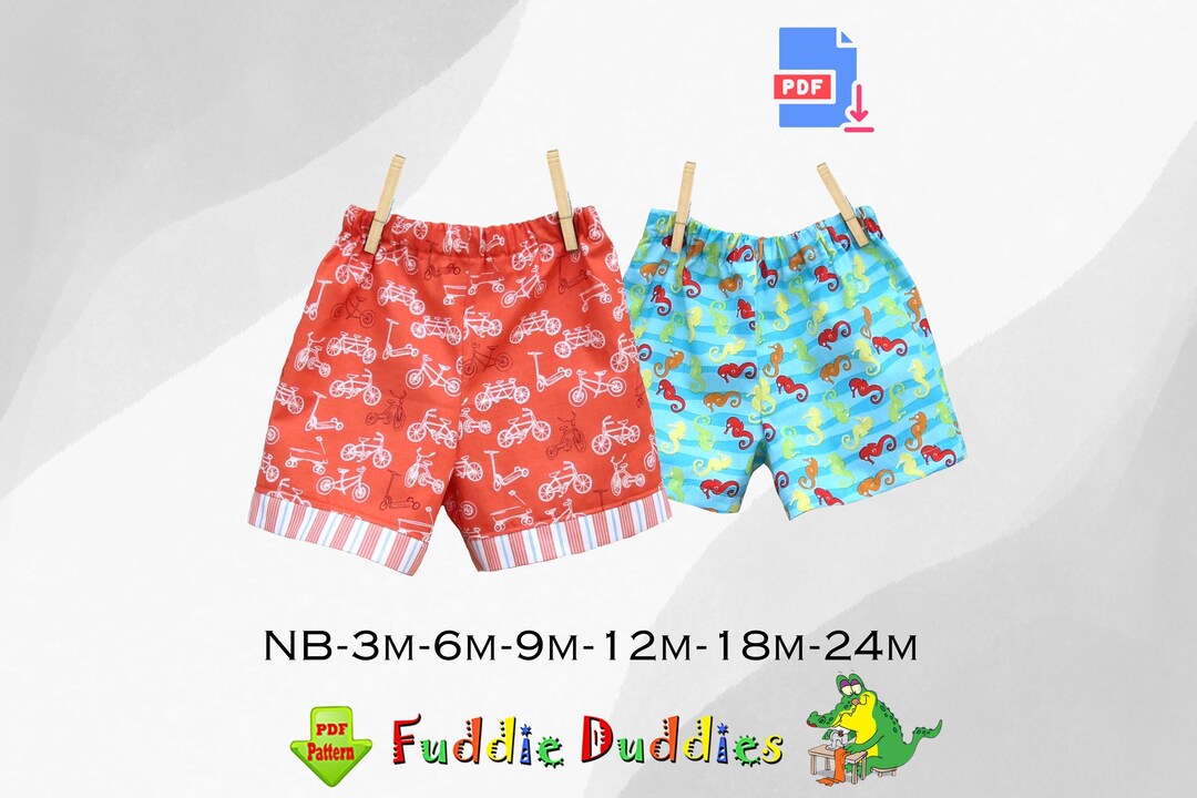 Quick & Easy Baby Boy's Shorts PDF Sewing Pattern. Digital Instant ...