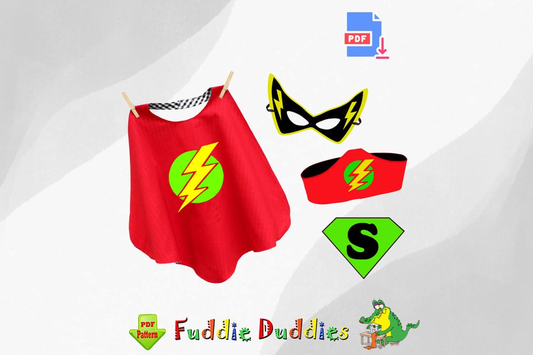 Reversible Superhero Kids Cape Digital PDF Sewing Pattern. Toddler ...