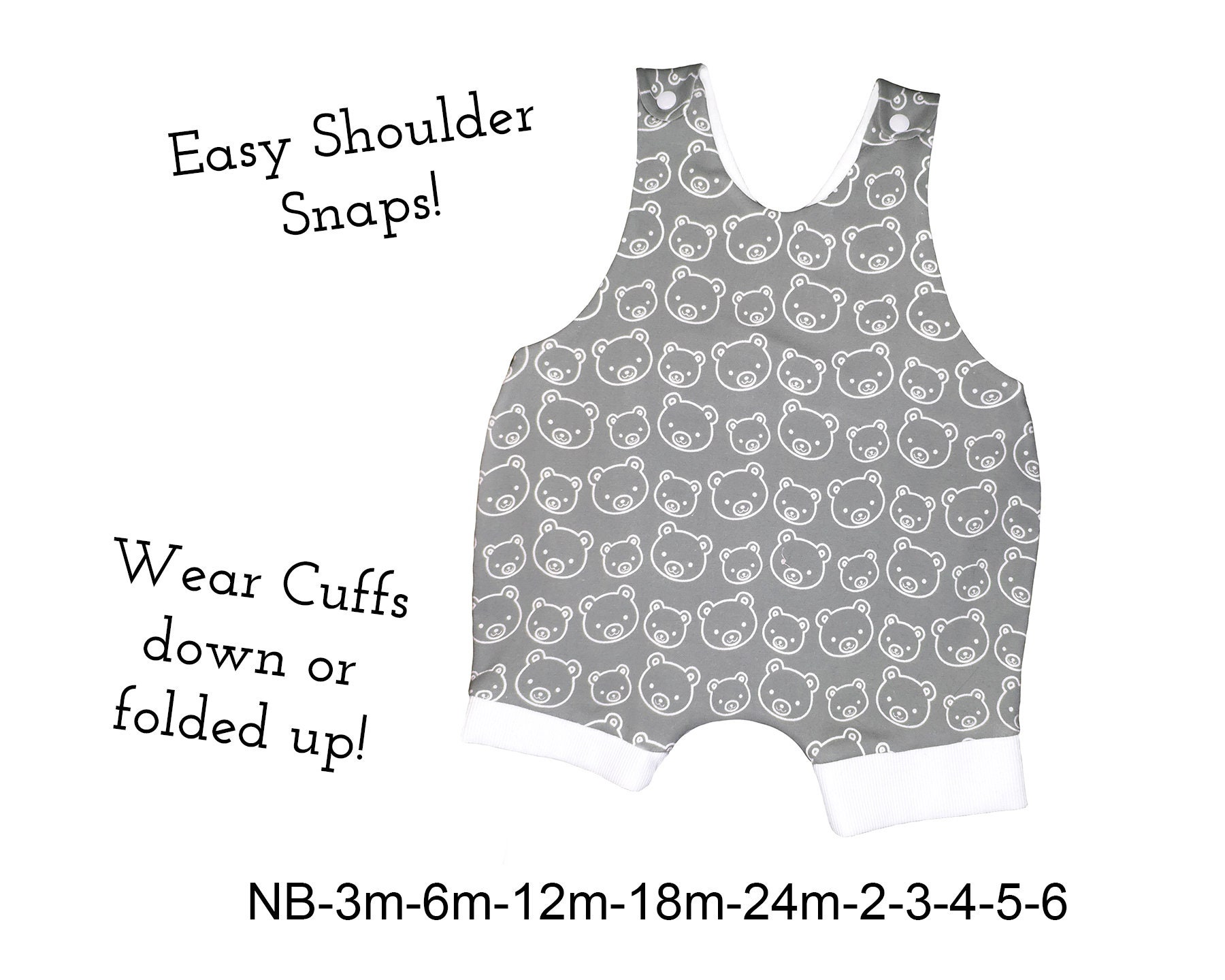 Unisex Bubble Romper Sewing Pattern With Monster Applique - Etsy