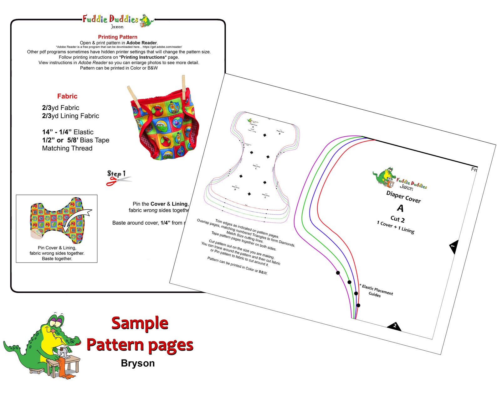 Quick & Easy Baby Diaper Cover Pattern Digital Sewing Pattern. | Etsy