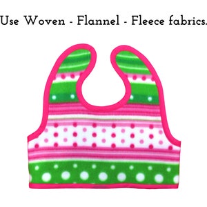 Reversible Wrap-around Bib PDF Sewing Pattern. Girls Ruffle Bib Pattern ...