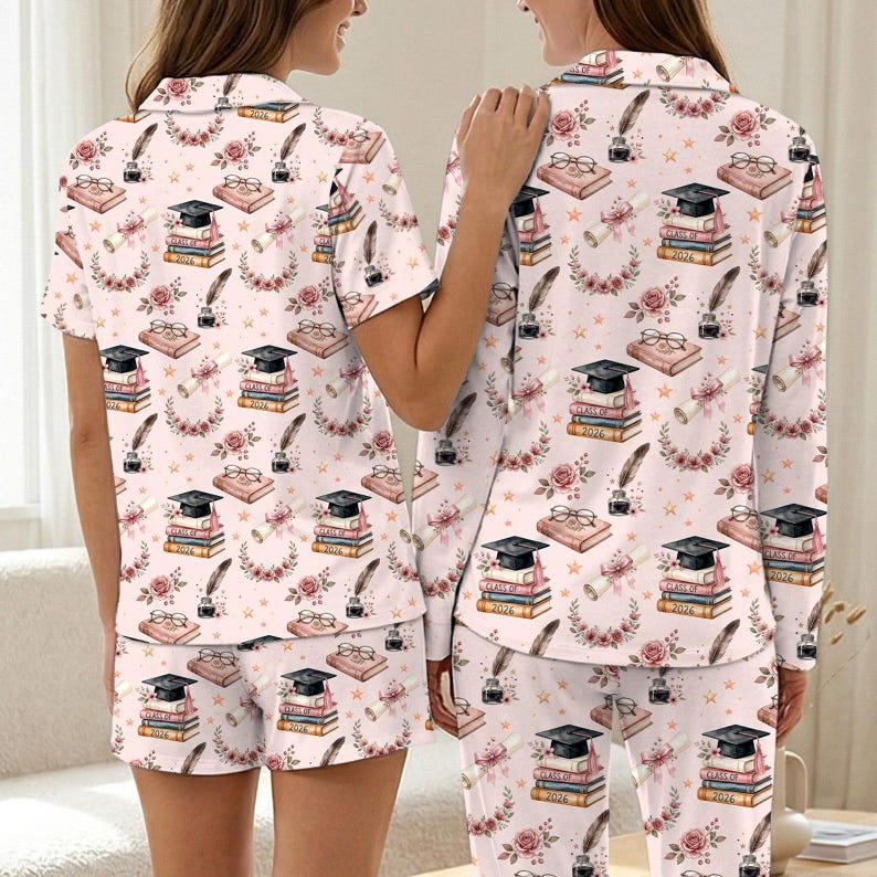 Class of 2026 Graduation Pajamas, Satin Sleepwear, Personalized Gift - Etsy