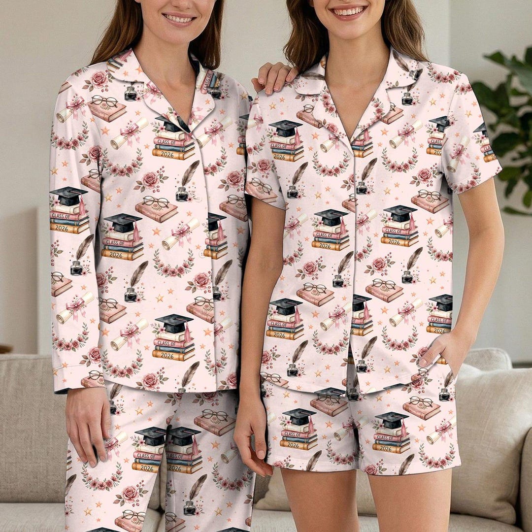 Class of 2026 Graduation Pajamas, Satin Sleepwear, Personalized Gift - Etsy