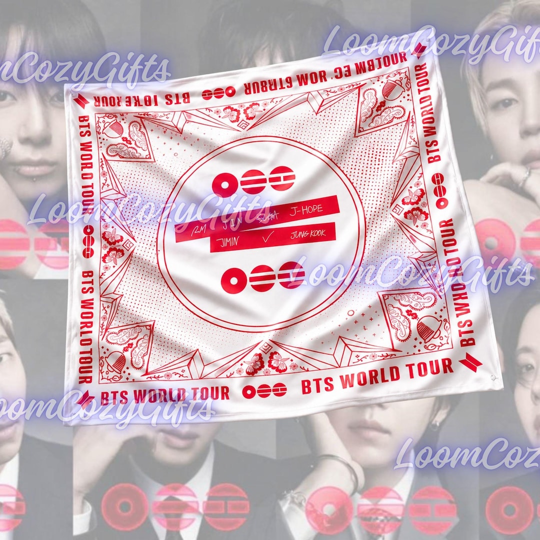 BTS World Tour Bandana, Kpop Concert Scarf, Army Head Wrap - Etsy
