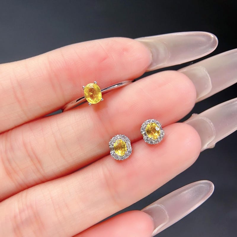 S925 Citrine Ring - Etsy