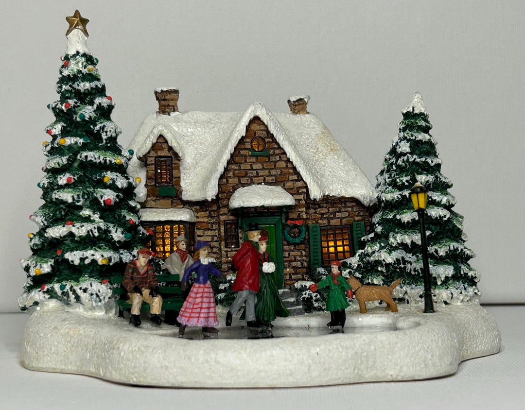 Set of Three Thomas Kincade, Village Pieces. - Etsy