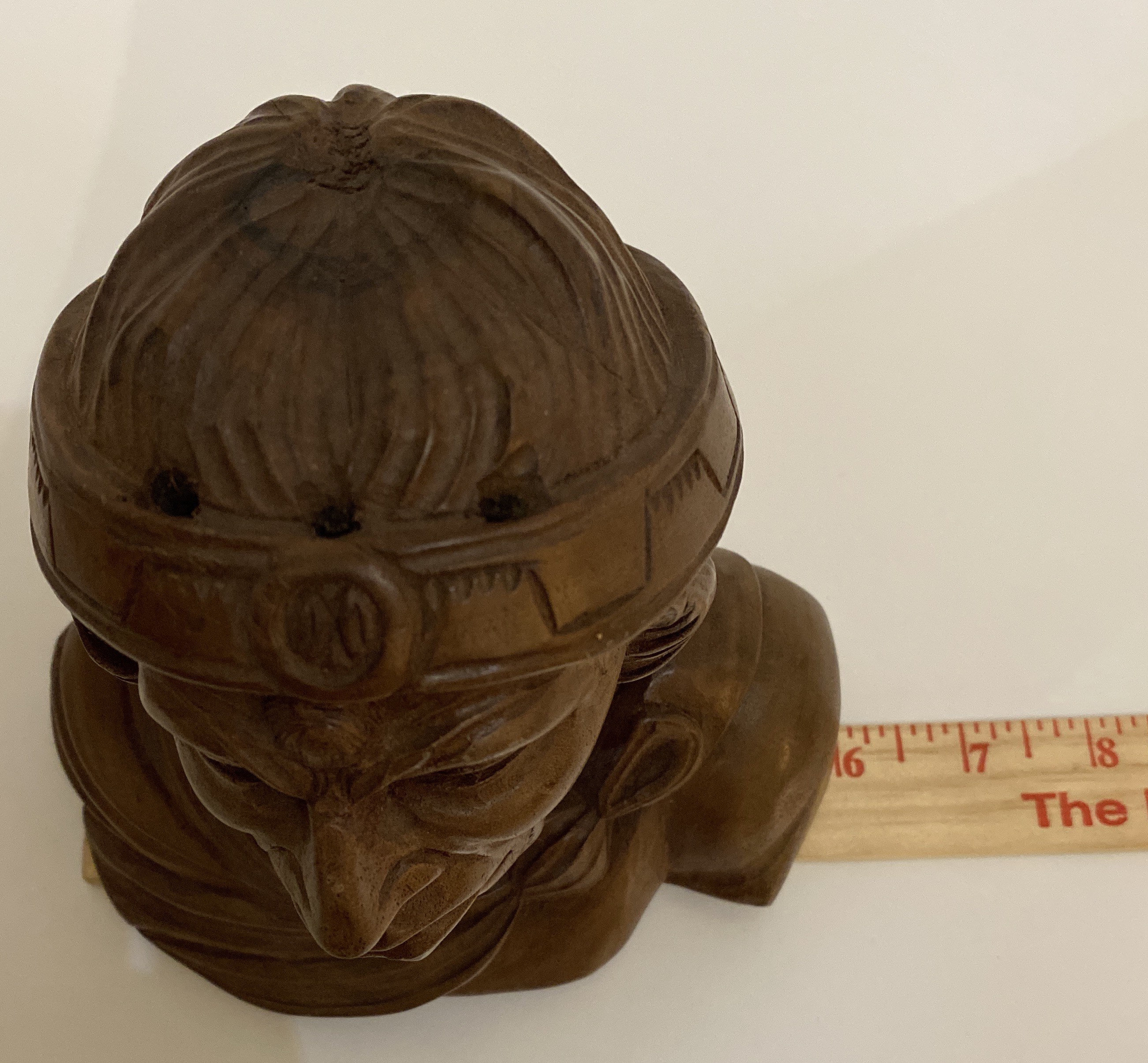 Vintage Wooden Indian Bust - Etsy