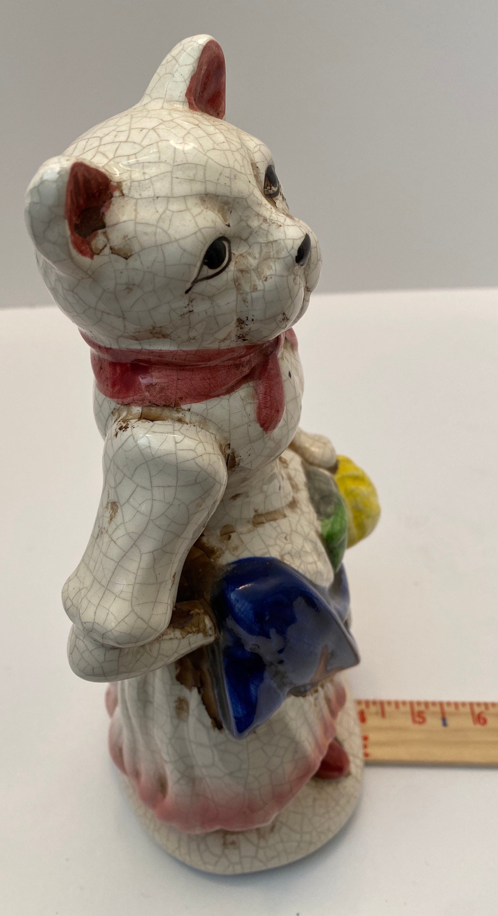 Victoria Dress Ceramic Crackle Cat - Etsy