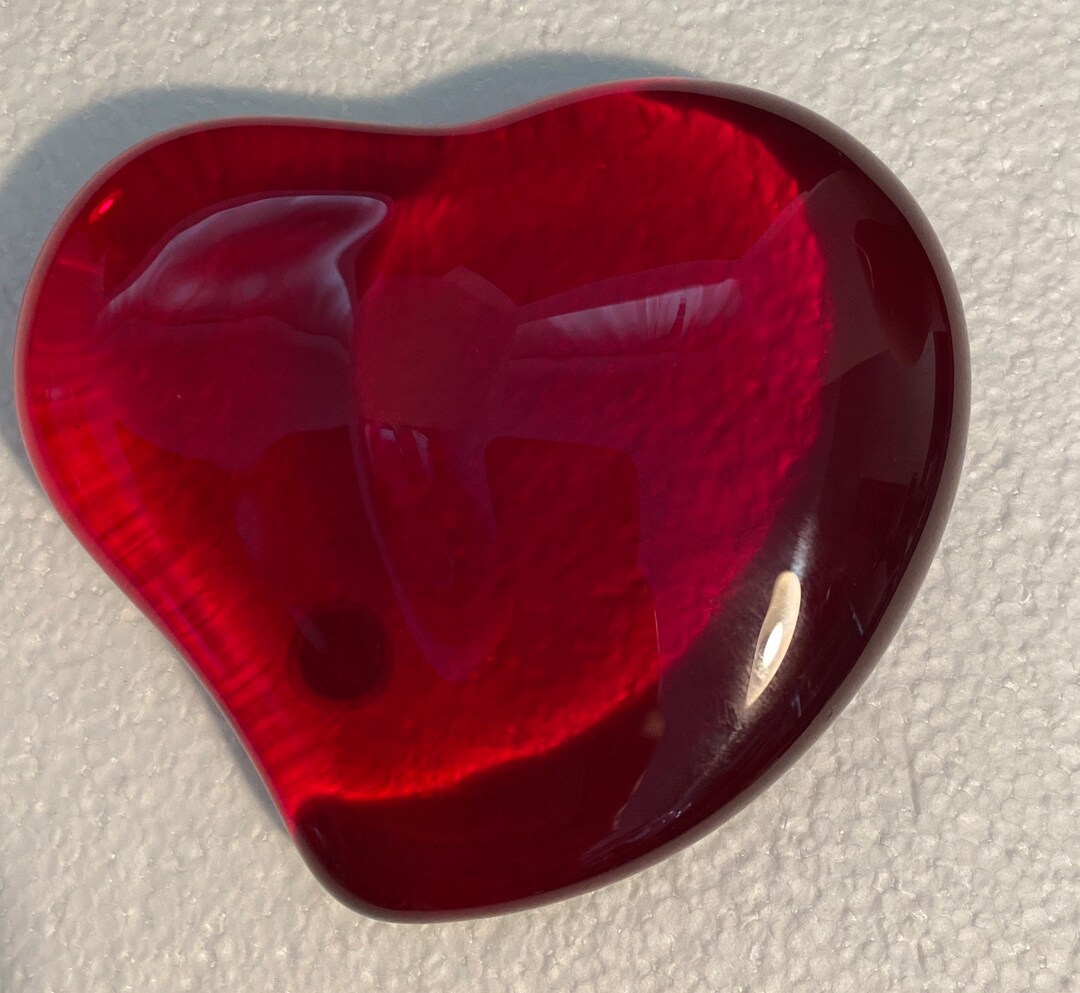 Tiffany Art Glass Red Paperweight - Etsy