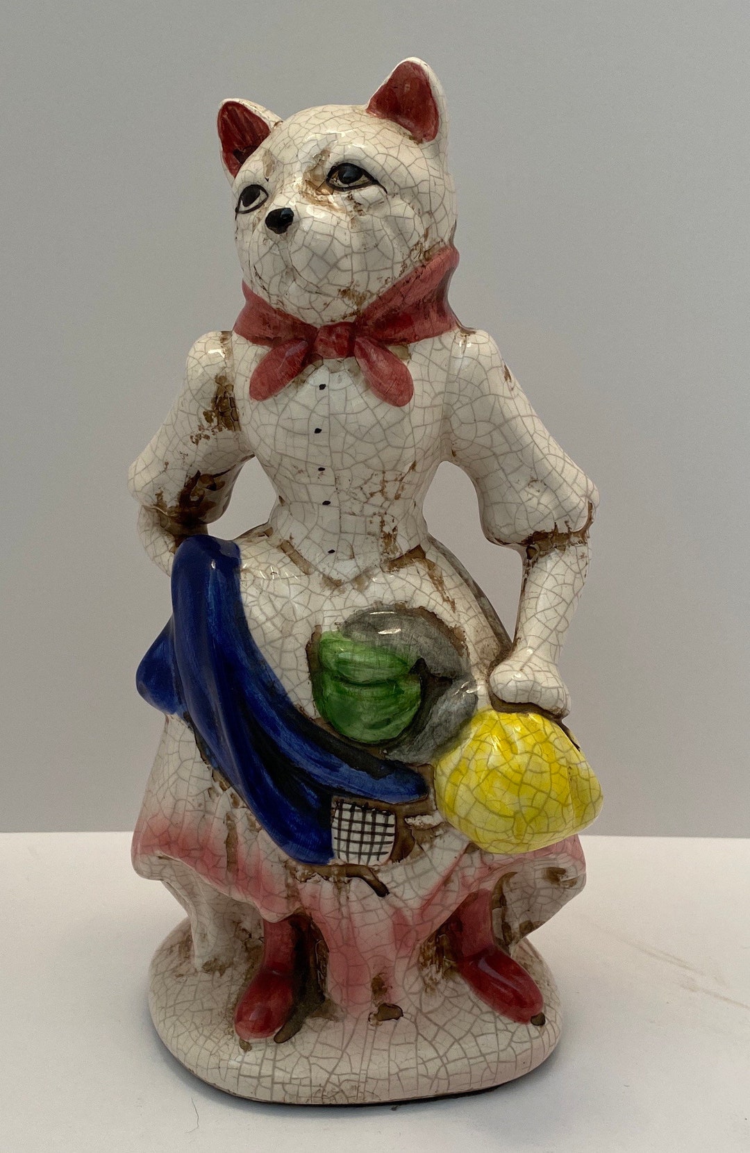 Victoria Dress Ceramic Crackle Cat - Etsy