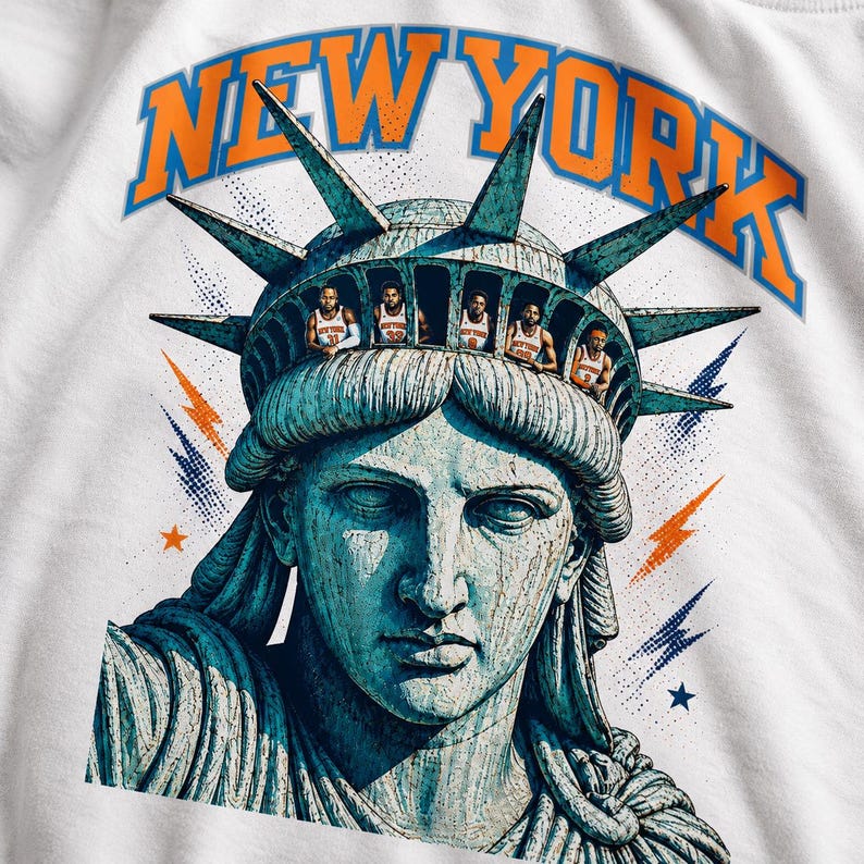 New York Knicks Liberty T-shirt, Statue of Liberty Basketball Tee, NY ...