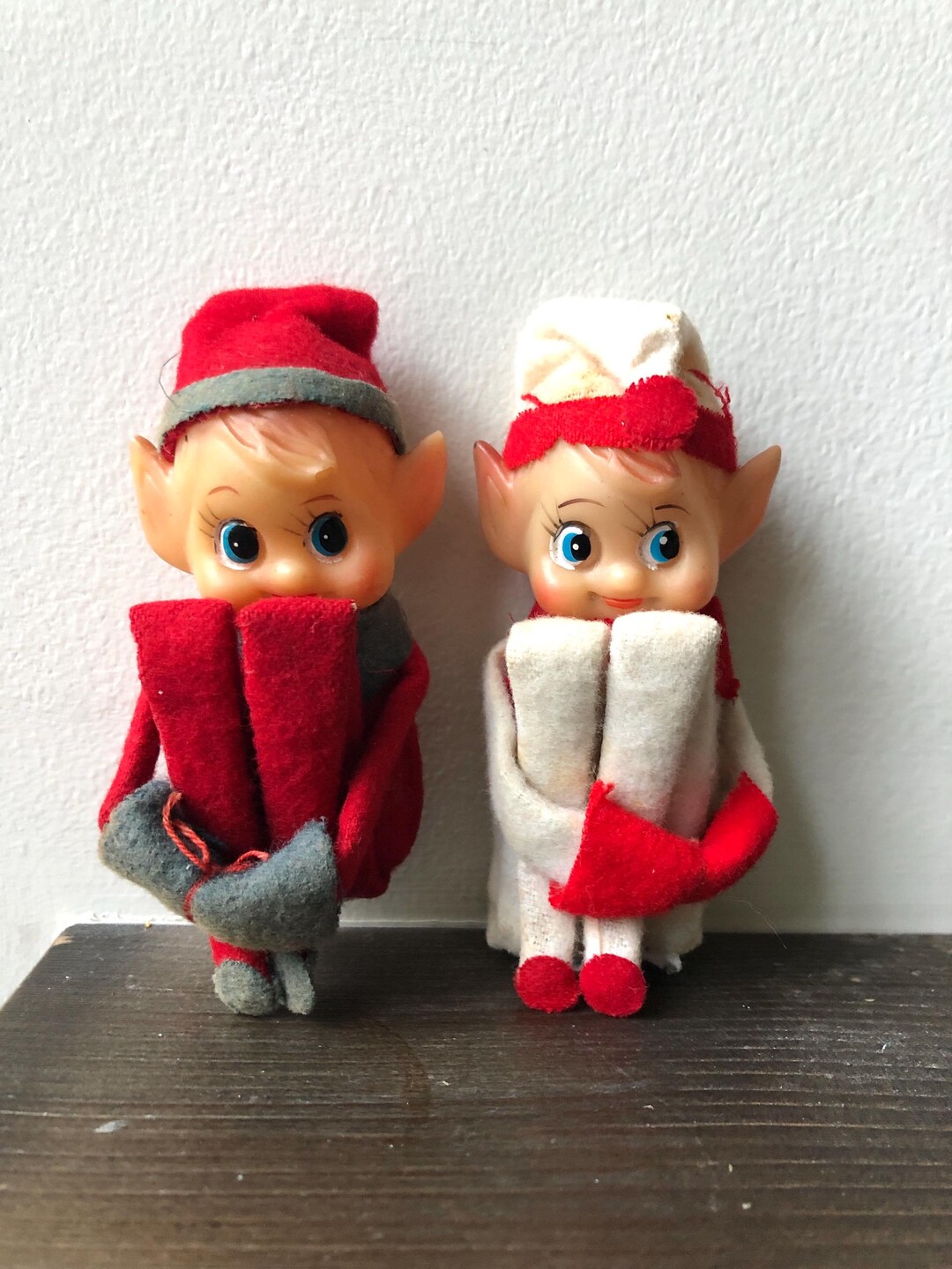 2 Knee Huggers Elf 50’s Christmas Decor ADORABLE! - Etsy