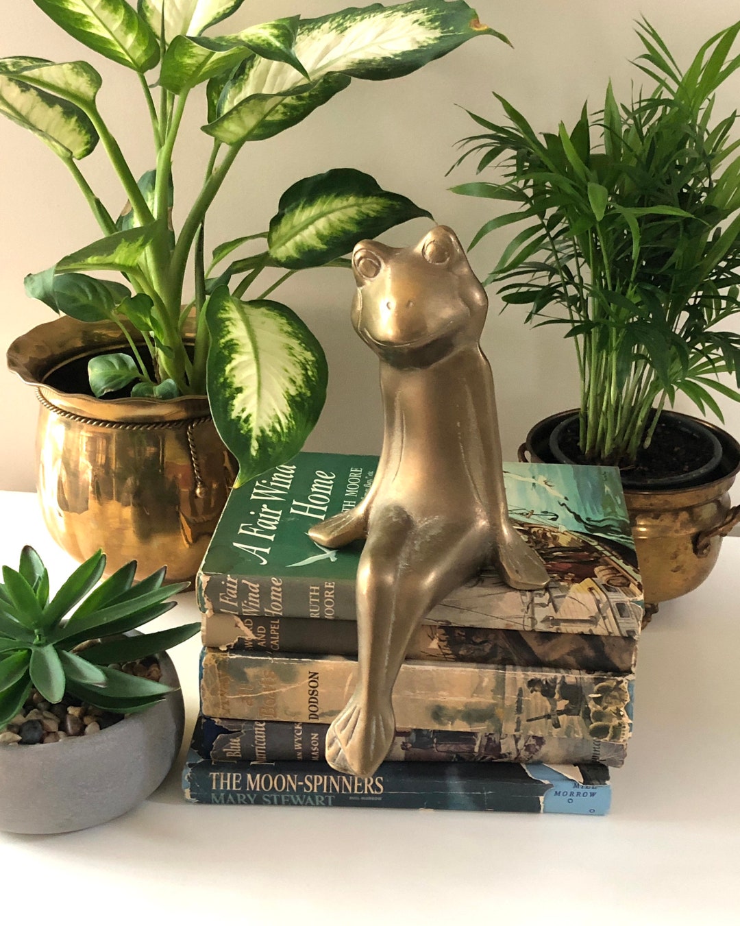 10 Inch Large Brass Frog Sitting Position Home Decor - Etsy