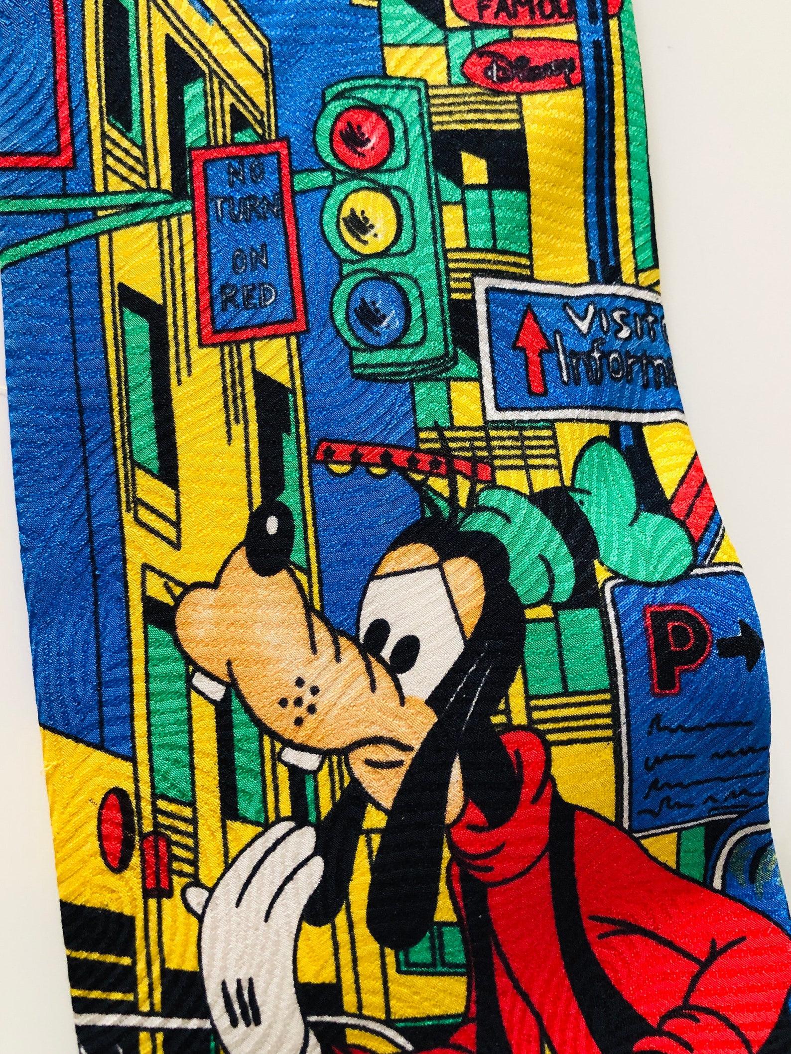 Vintage Italian Tie Goofy 100% Pure Silk Retro Disney Necktie | Etsy