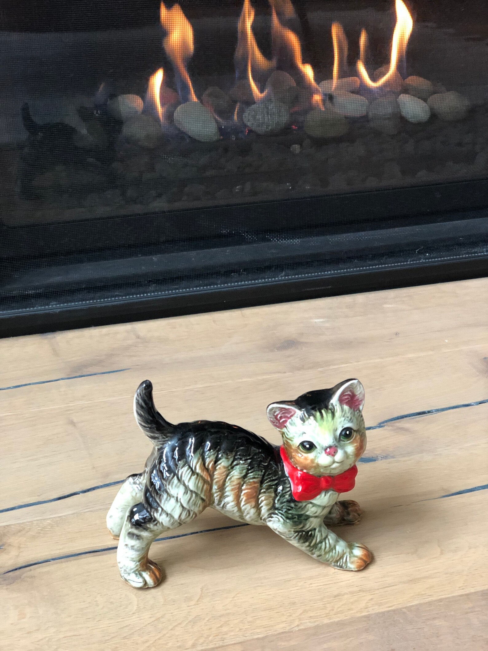 Enesco Cat Large Figurine JAPAN Adorable 8 inches Wide | Etsy