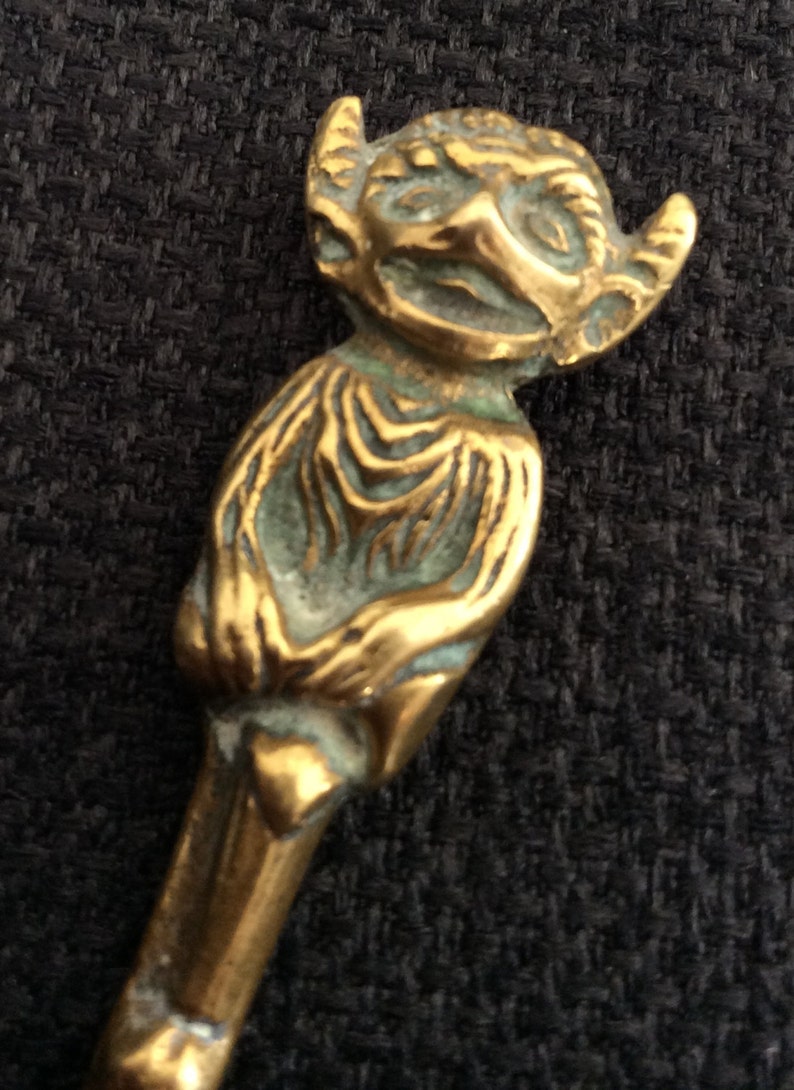 Antique Imp Brass England Spoon Patina Pixie England - Etsy
