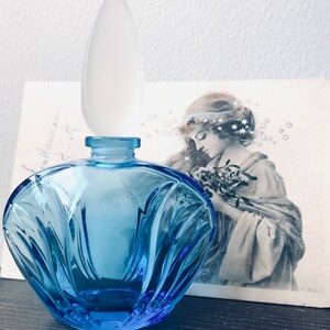 Vintage Blue Glass Perfume Bottle Avon Cottage Chic - Etsy