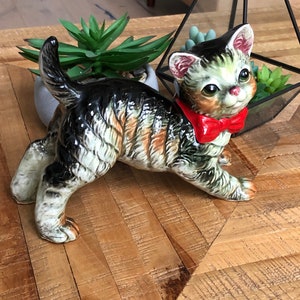 Enesco Cat Large Figurine JAPAN Adorable 8 Inches Wide - Etsy