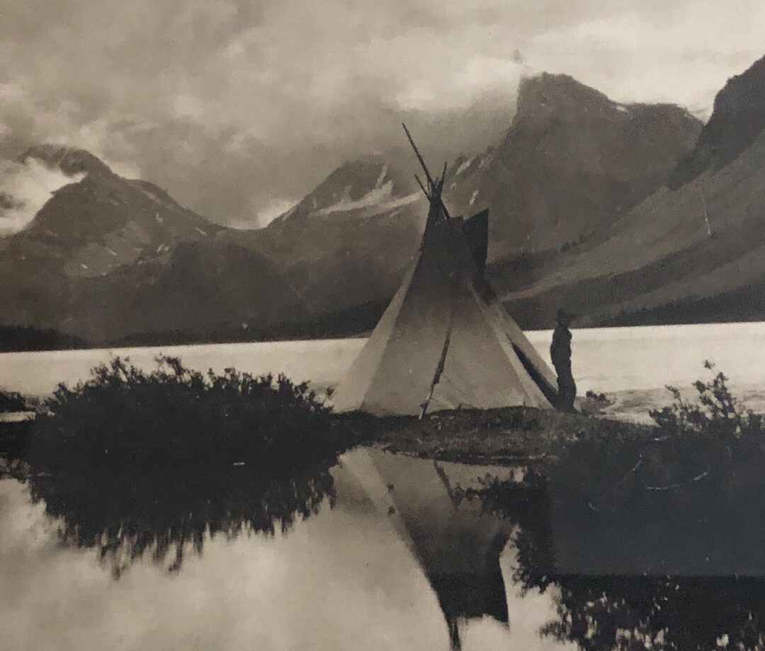 Original Indigenous Teepee Sepia Photography Pictoralist Possibly ...