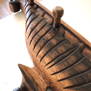 SALE Antique Architectural Wood Wall Decor Wooden Pegs Organizer Ornate ...