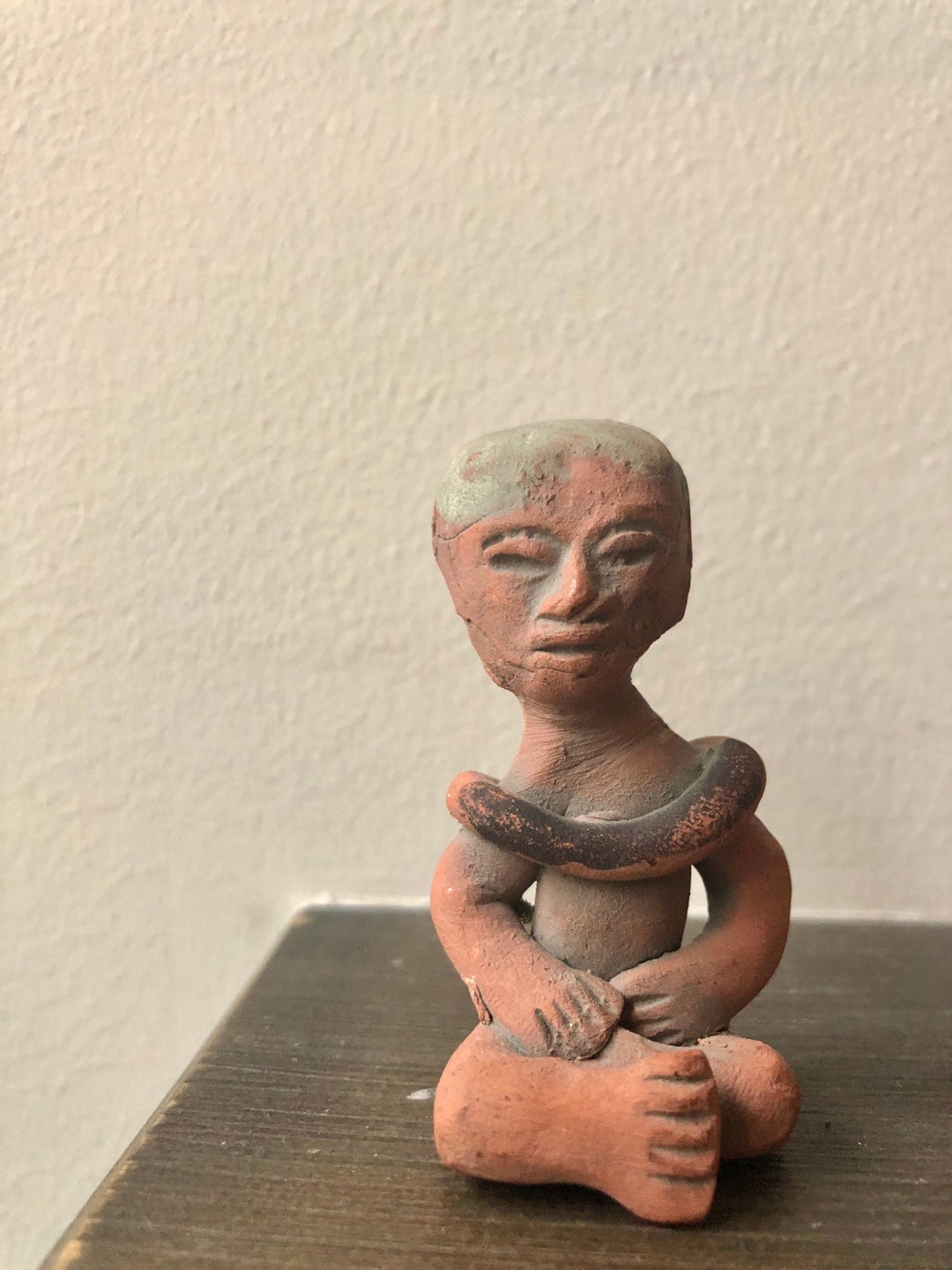 Vintage Terra Cotta Aztec Mayan Made in Mexico Folk Art Clay Artwork ...
