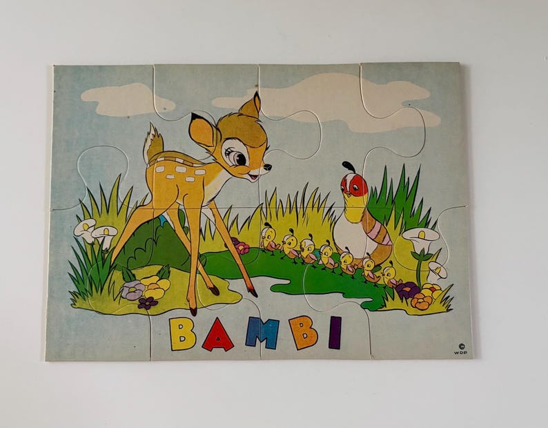 Bambi 1940 Walt Disney Puzzle Nursery Decor *free Shipping With Second ...