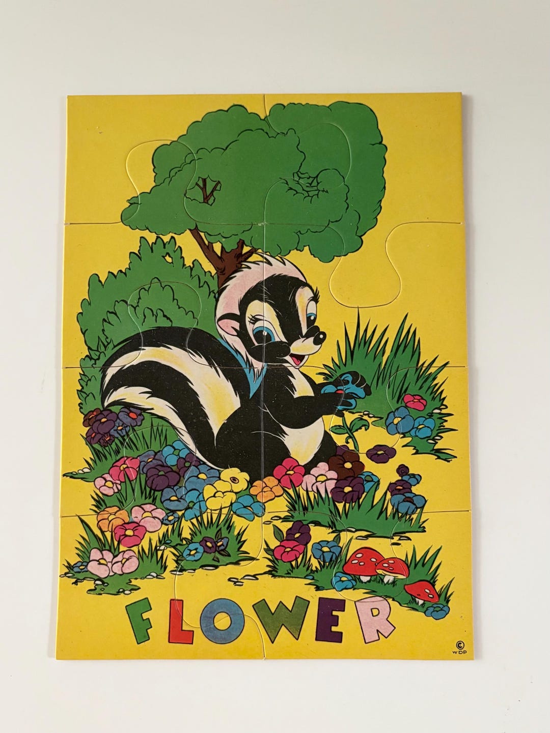 Sale FLOWER the Skunk Walt Disney Puzzle 1940 Nursery Decor *free ...