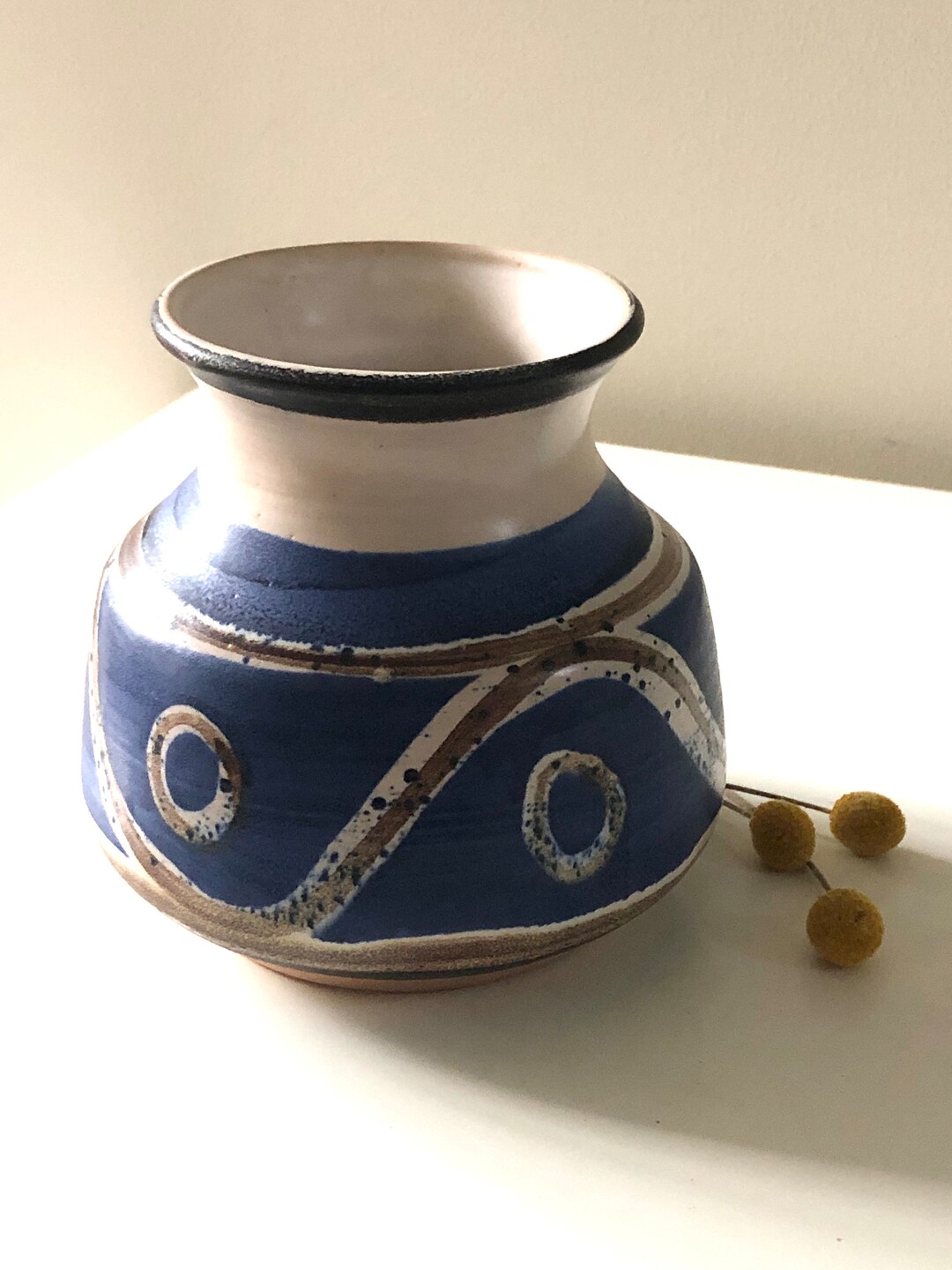 Vintage Bennett Welsh 1971 Art Studio Pottery Vase Stoneware Handmade ...