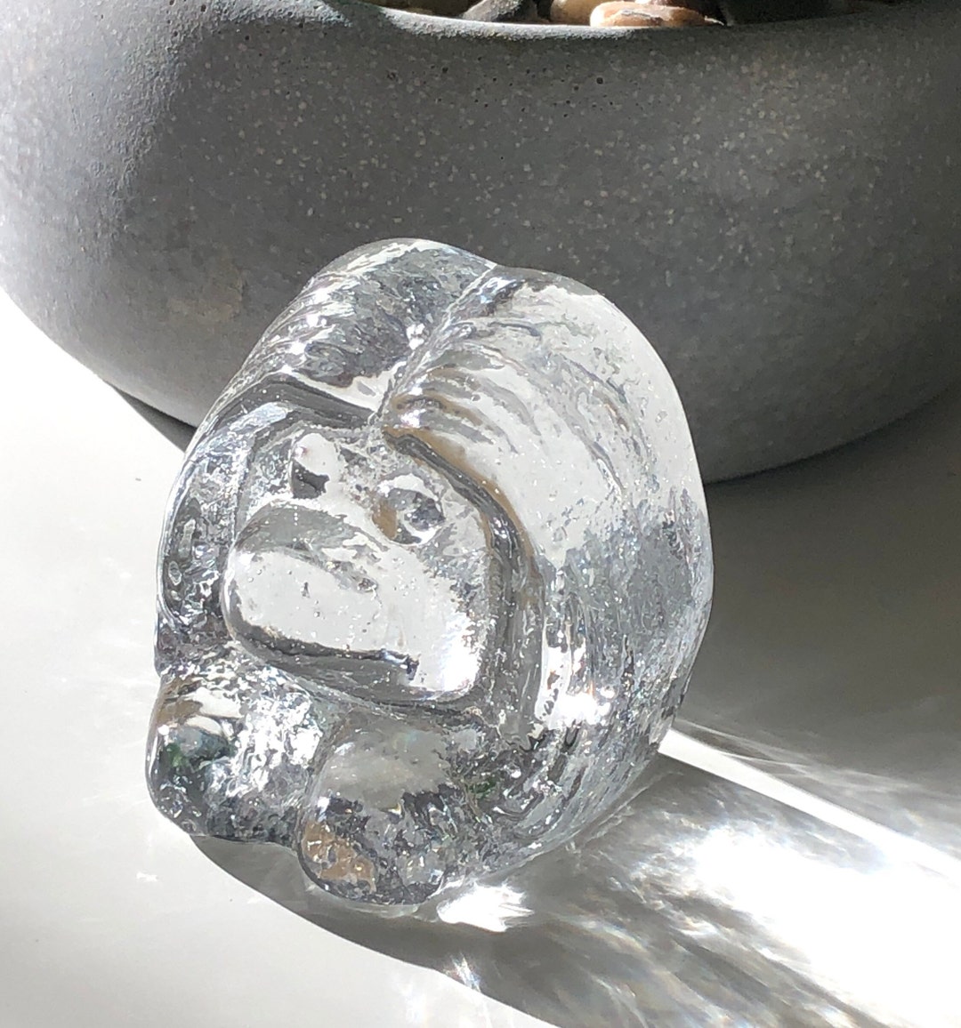 SALE 60's Sweden Bergdala Glasbruk Troll Gonk Glass Figurine by Peter ...