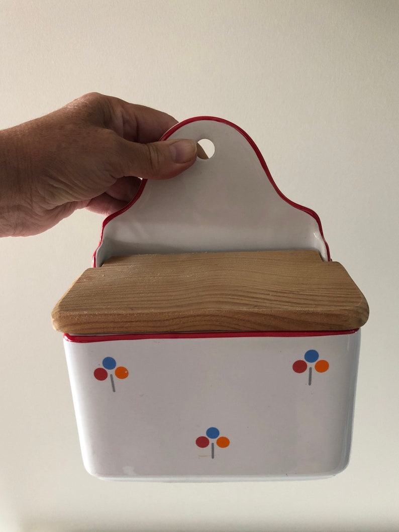 Vintage Portugal Salt Box Porcelain Genin Trudeau Label | Etsy