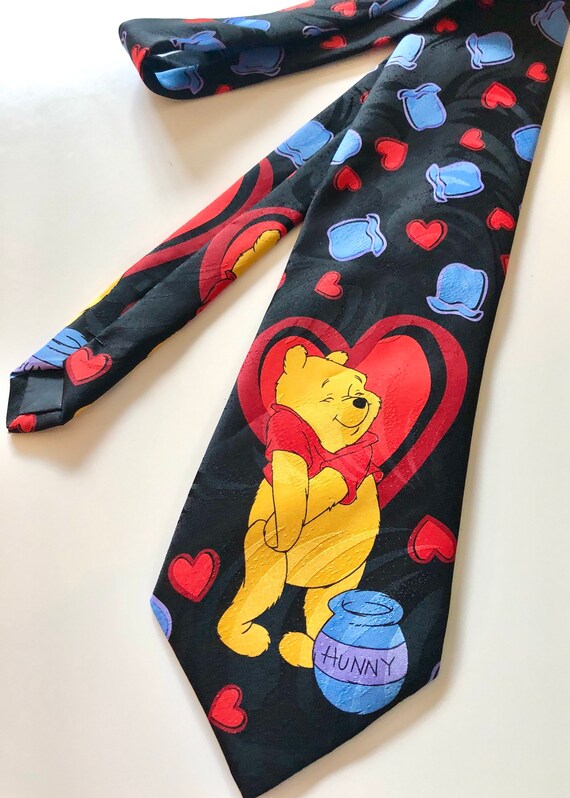 Vintage Winnie The Pooh Bear Necktie Disney Valentine… - Gem