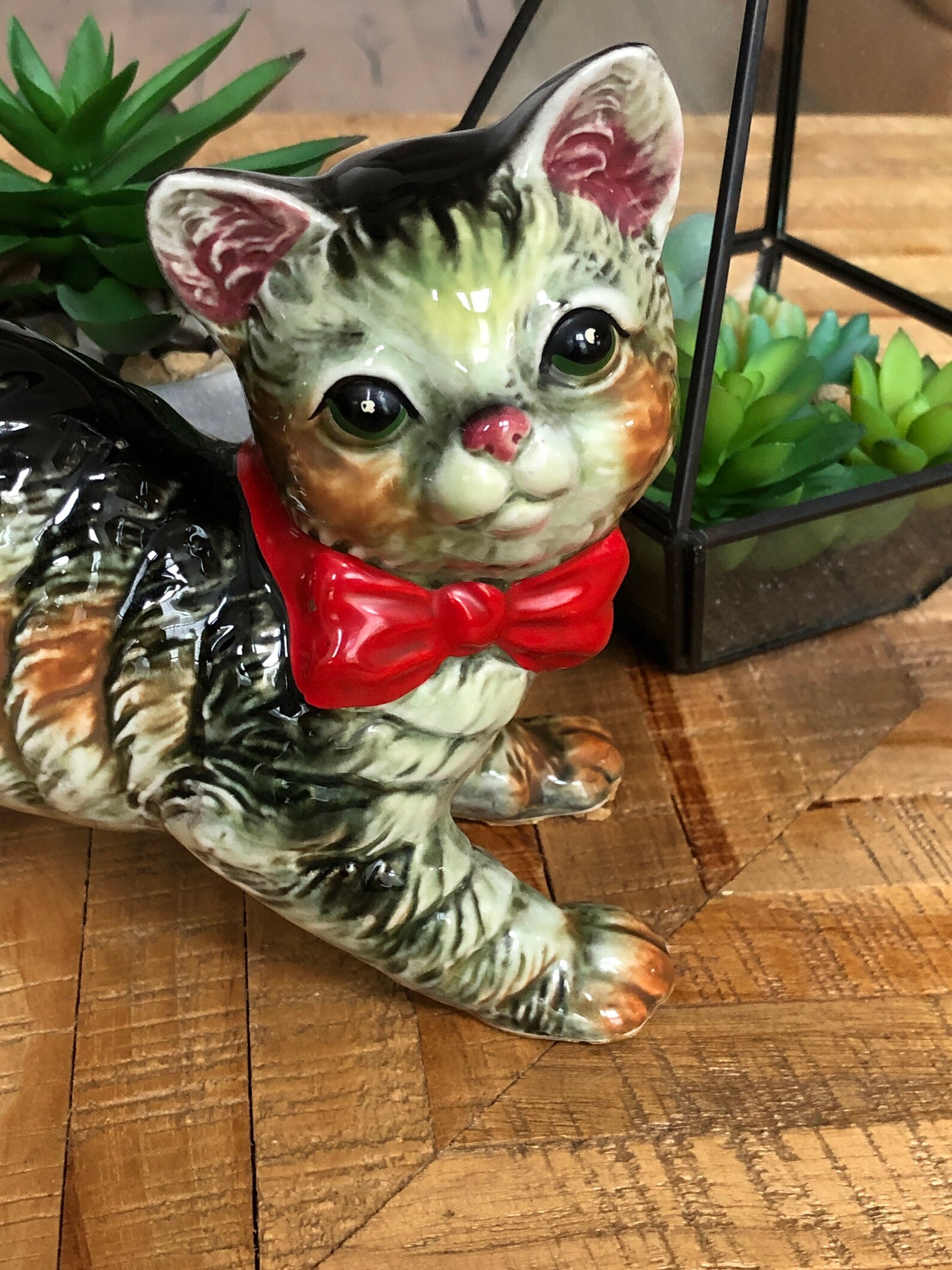 Enesco Cat Large Figurine JAPAN Adorable 8 inches Wide | Etsy