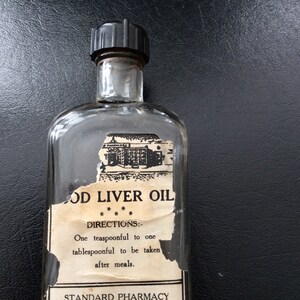 Antique Cod Liver Oil Bottle Movie Prop Vintage Collectible *free ...