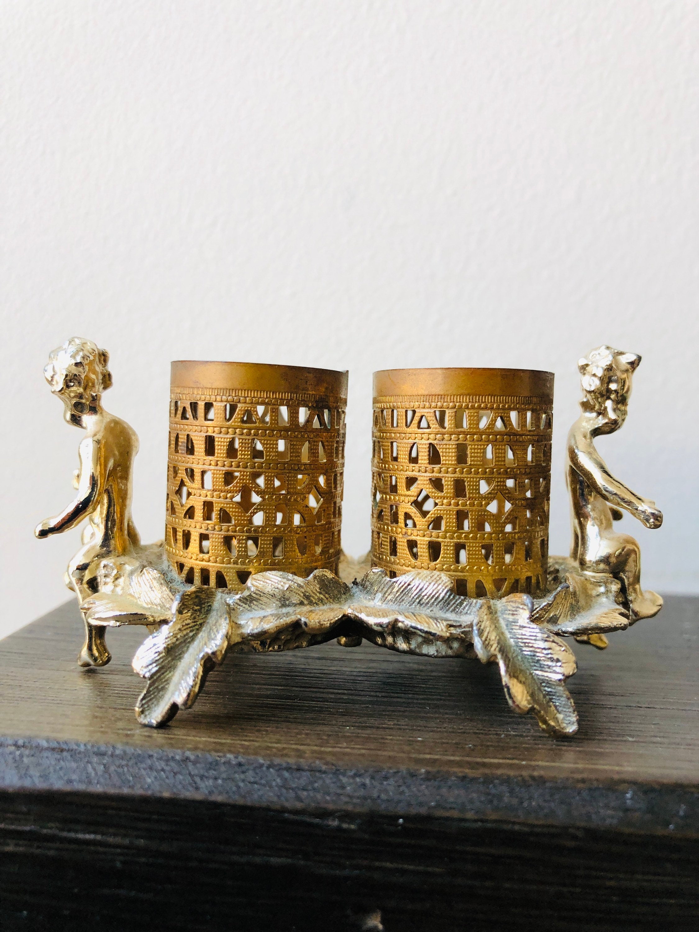 Cherub Vintage Lipstick Holder 50s Vanity Sam Fink Organizer | Etsy