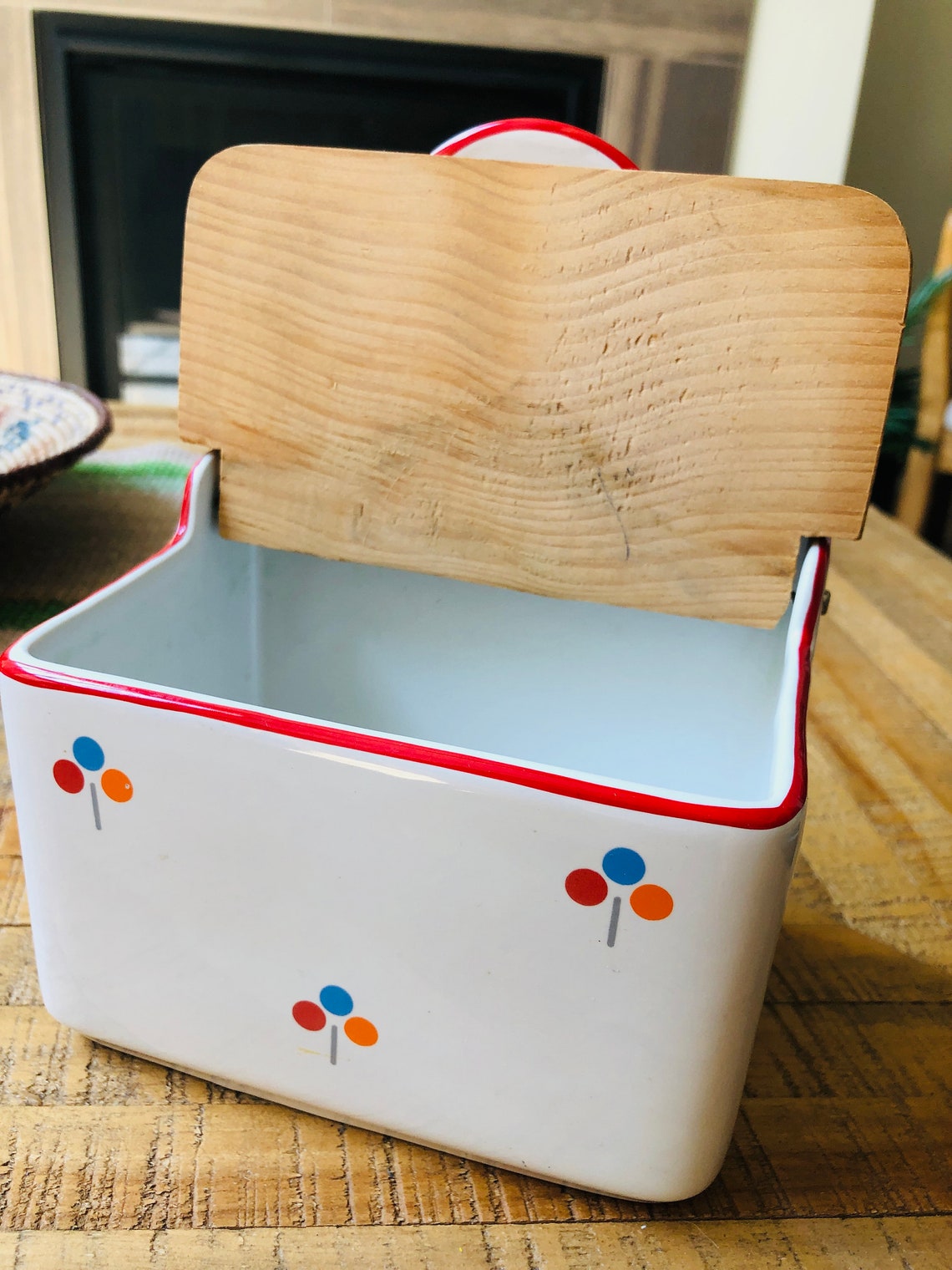 Vintage Portugal Salt Box Porcelain Genin Trudeau Label | Etsy